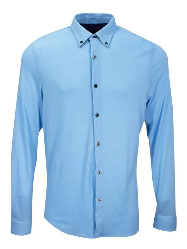 LORDS OF HARLECH Shawn Merino Shirt - Blue