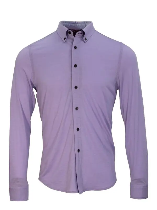 LORDS OF HARLECH Shawn Merino Shirt - Lavender