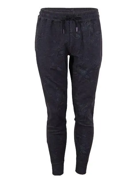 LORDS OF HARLECH Jay Brushed Interlock Jogger Pant - Montgat Paisley Black