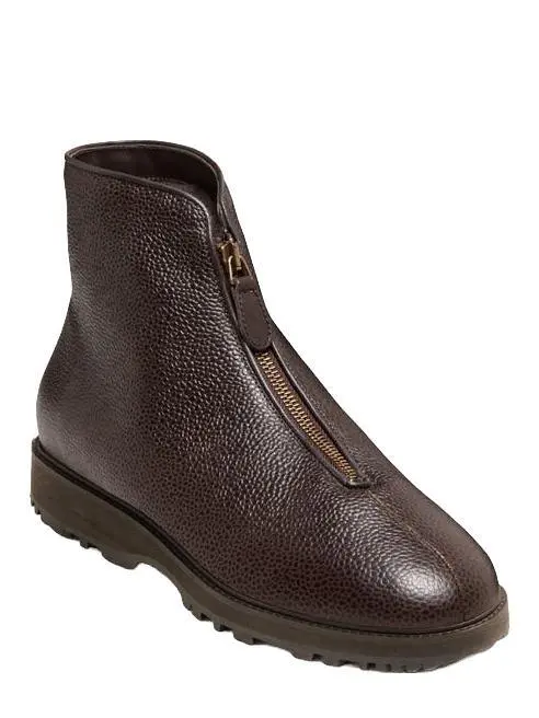 MYRQVIST Funäs Zip-up Shearling Boots - Dark Brown Grain