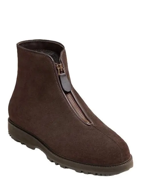 MYRQVIST Funäs Zip-up Shearling Boots - Dark Brown