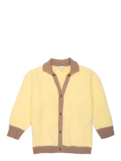 THE SUNDAY COLLECTIVE Collared Classroom Cardigan - Yellow