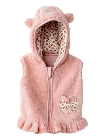 ANDY WAWA Cuddle Cub Hooded Vest - Pink