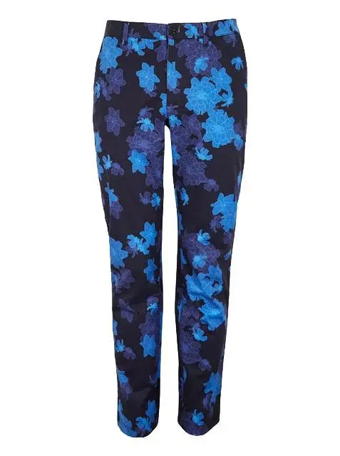 LORDS OF HARLECH Charles Stretch Twill Flat Front Pant - Softbloom Navy