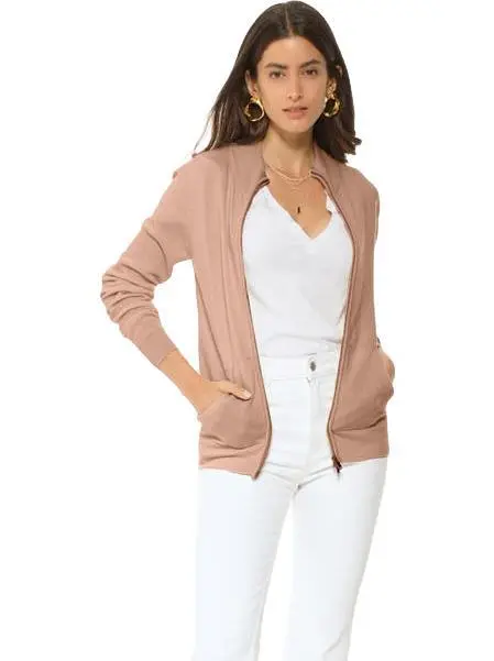 MONTICELLI CASHMERE Pure Cashmere Double-slider Zip Cardigan - Camel