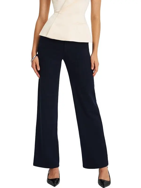 MISS CIRCLE Yanin Low-rise Straight Leg Trousers - Navy