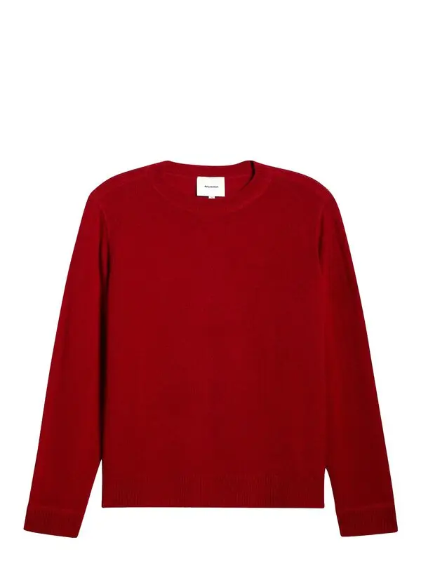 REFORMATION Stripe Cashmere Sweater - Crimson