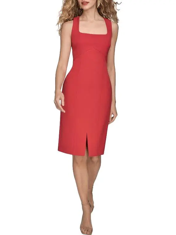 Donna Karan New York Sleeveless Sheath Dress - Magenta