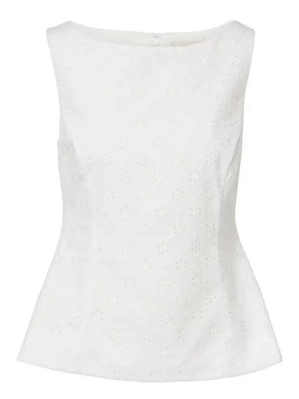 Faithfull The Brand Olivia Pointelle Top - White