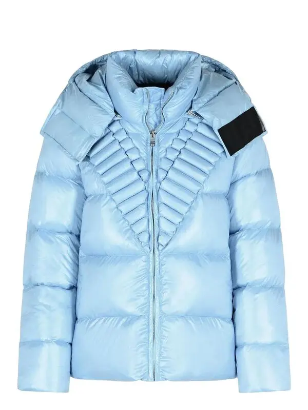 RAXXY Light Down Jacket With Embossed Pattern - Blue