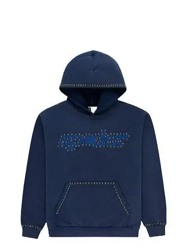 SP5DER Studded Hoodie - Blue