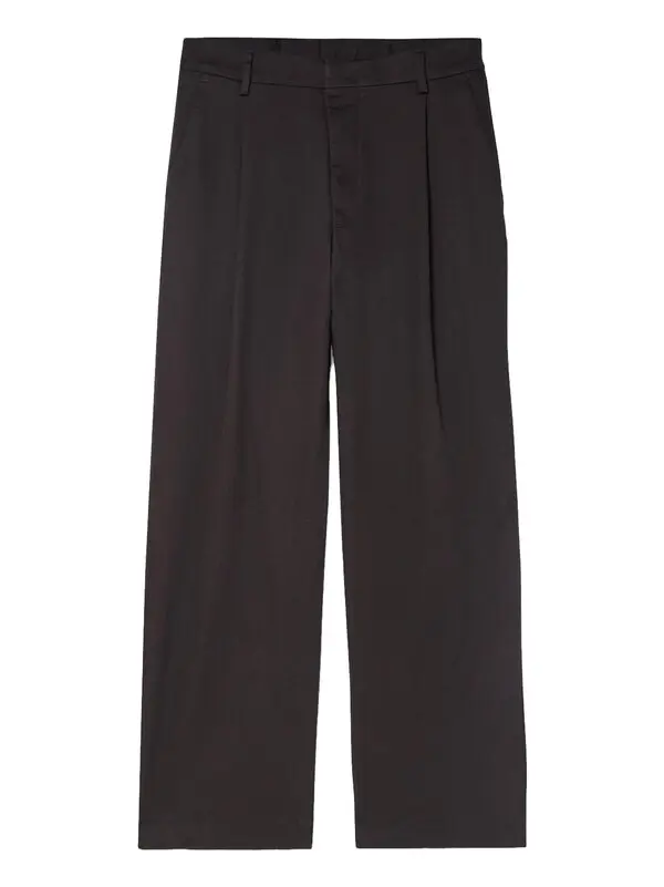 Nn07 Kay 1420 Straight-leg Pleated Trousers - Brown