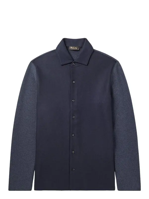 Loro Piana Breia Felt-panelled Cashwish® Overshirt - Blue