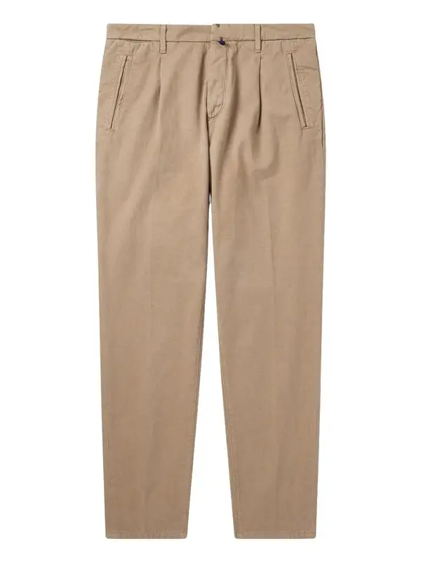 SLOWEAR Incotex Blue Division Straight-leg Twill Trousers - Neutrals