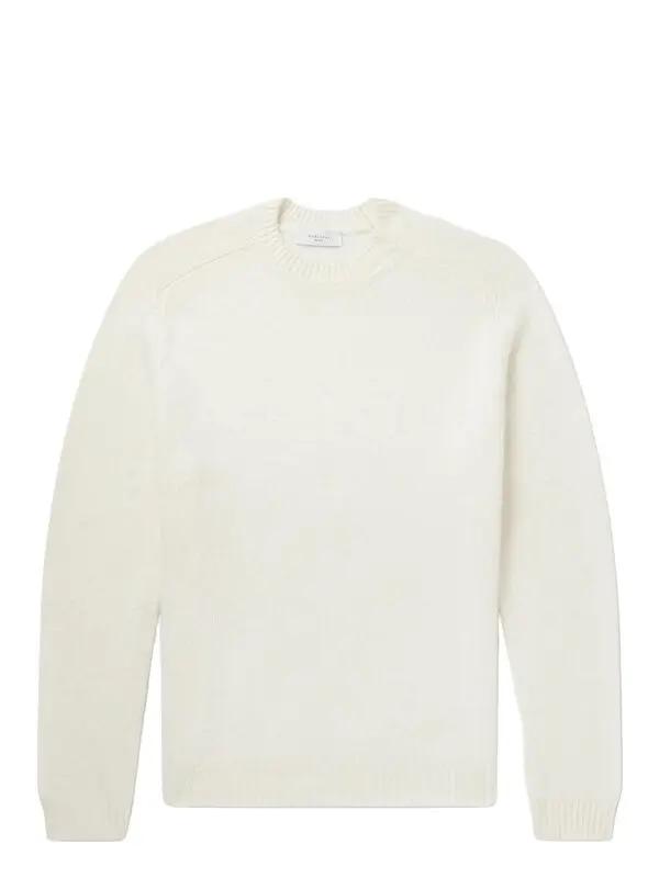 Boglioli Slim-fit Wool And Cashmere-blend Sweater - White