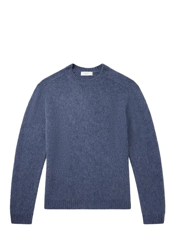 Boglioli Slim-fit Wool And Cashmere-blend Sweater - Blue