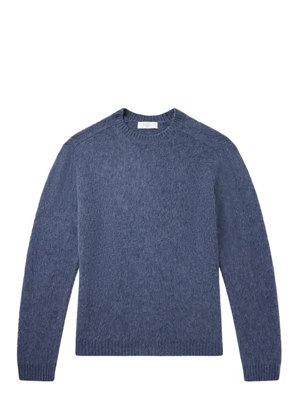 Boglioli Slim-fit Wool And Cashmere-blend Sweater - Blue