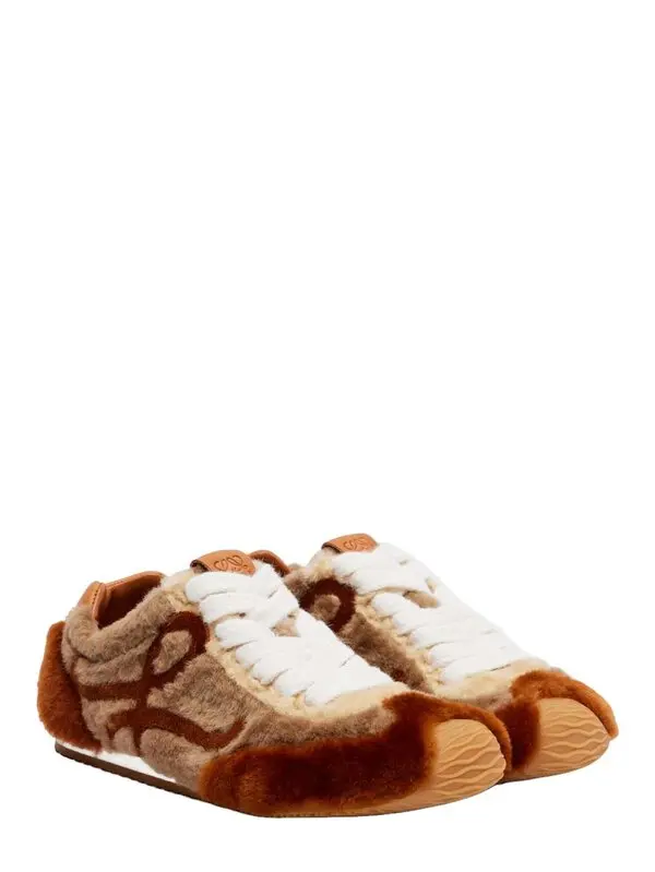Loewe Ballet Runner 2.0 Shearling Sneakers - Beige