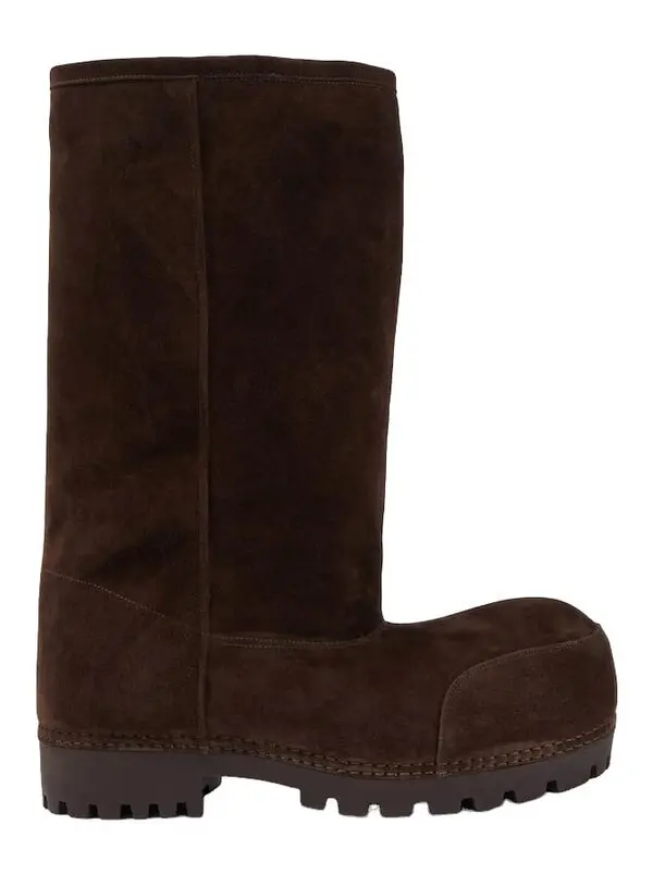 Balenciaga Alaska Suede Knee-high Boots - Brown