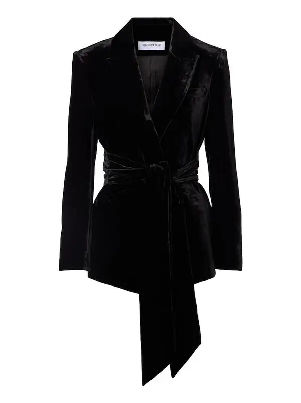 Veronica Beard Issel Velvet Blazer - Black