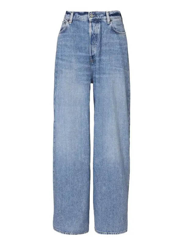 Acne Studios Crystal-embellished Wide-leg Jeans - Blue