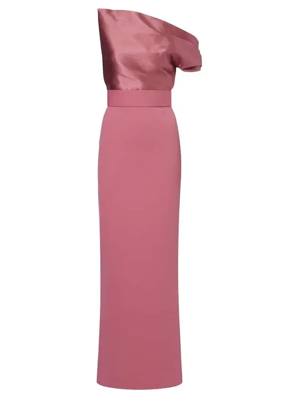 Solace London Magda Asymmetric Gown - Pink