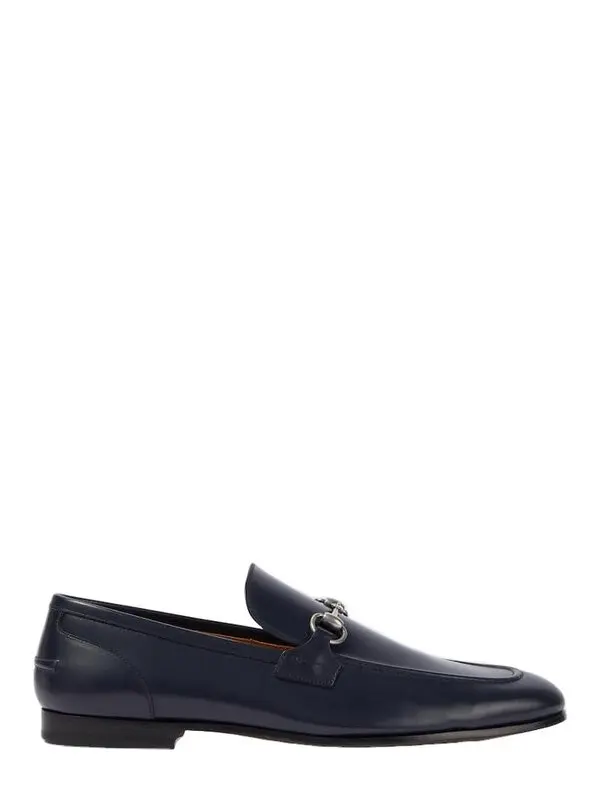 Gucci Jordaan Horsebit Leather Loafers - Blue