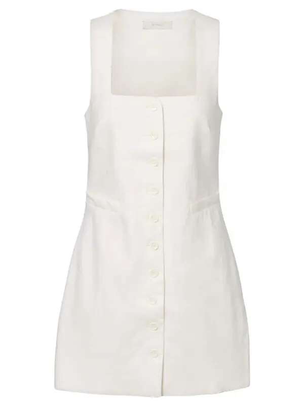 Faithfull The Brand Jaques Linen Mini Dress - White