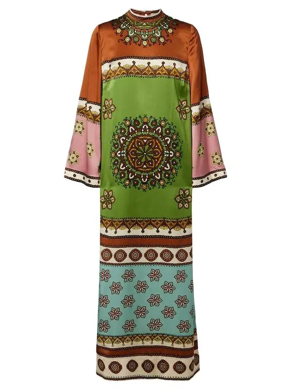 ALEMAIS Alémais Contina Printed Silk Maxi Dress - Multicoloured