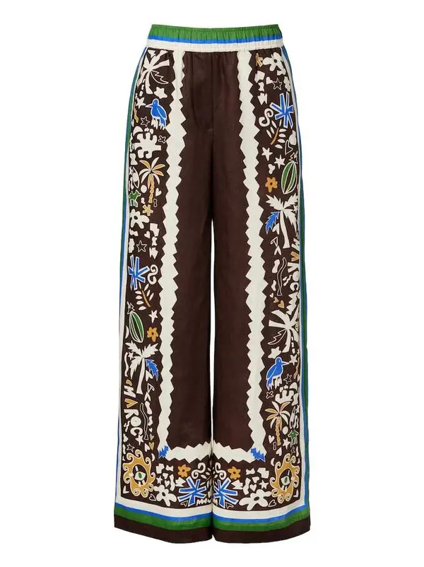 ALEMAIS Alémais Maroc Printed Wide-leg Pants - Multicoloured
