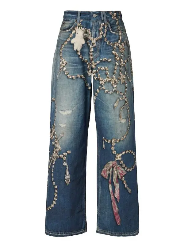 Acne Studios 1981 Trompe L’oeil Wide-leg Jeans - Multicoloured