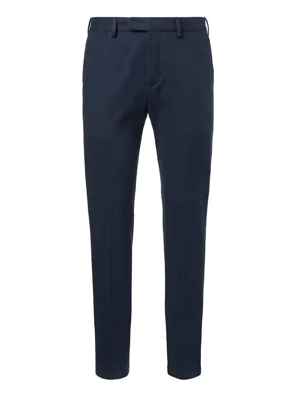 Thom Sweeney Cotton Twill Slim Pants - Blue