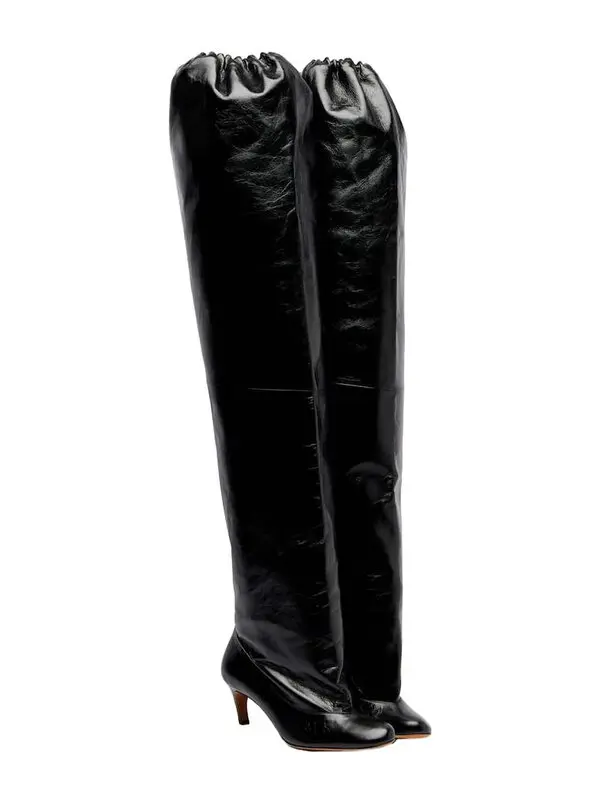 Proenza Schouler Uma 60 Leather Over-the-knee Boots - Black