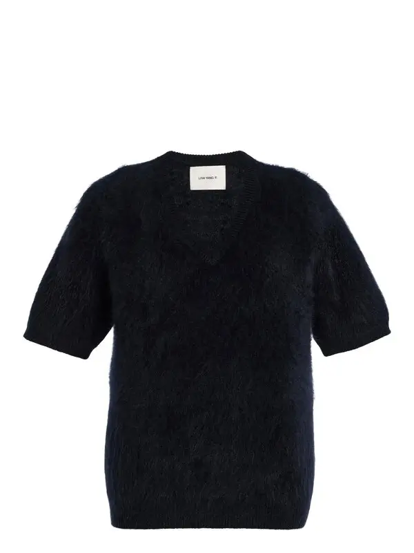 LISA YANG Lovisa Brushed Cashmere T-shirt - Black