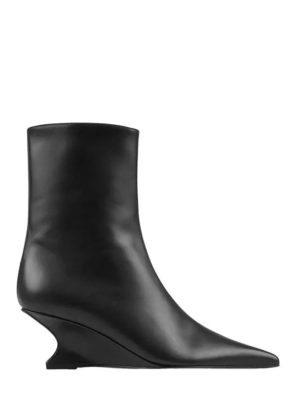 Paris Texas Nina Leather Ankle Boots - Black