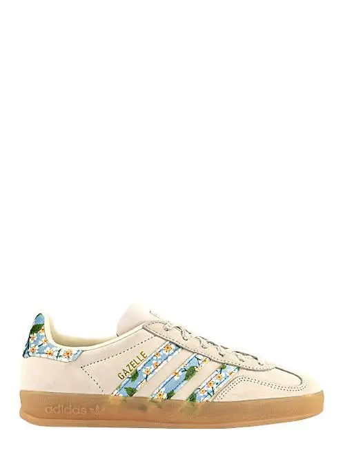 Adidas Gazelle Indoor Suede Trainers - Cream White Gold Metalli
