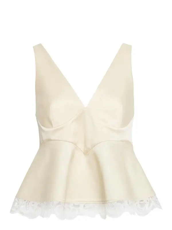 Stella McCartney Lace-trimmed Bustier Top - Yellow