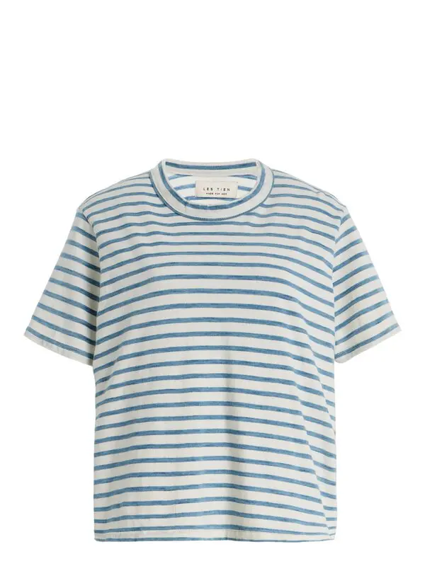 LES TIEN Jane Striped T-shirt - Ivory