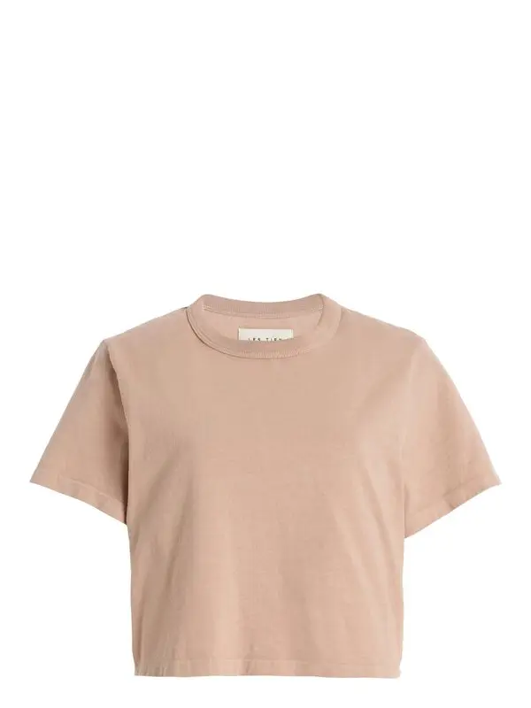 LES TIEN Daria Cropped T-shirt - Pink