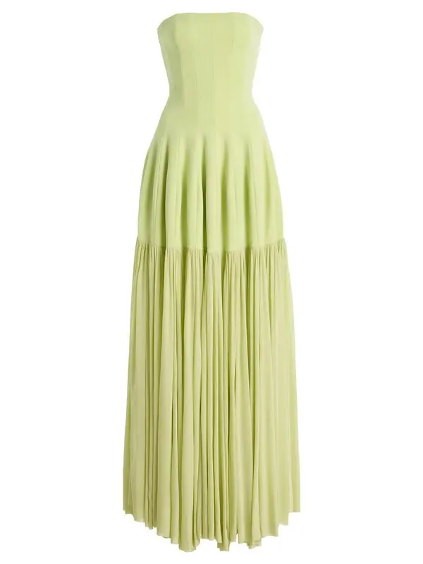 Simkhai Sandrine Crepe Bustier Midi Dress - Green
