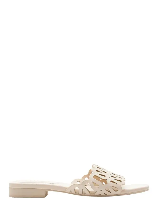 Simkhai Mccall Laser-cut Leather Sandals - White