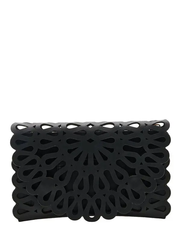 Simkhai Mccall Laser-cut Leather Clutch - Black