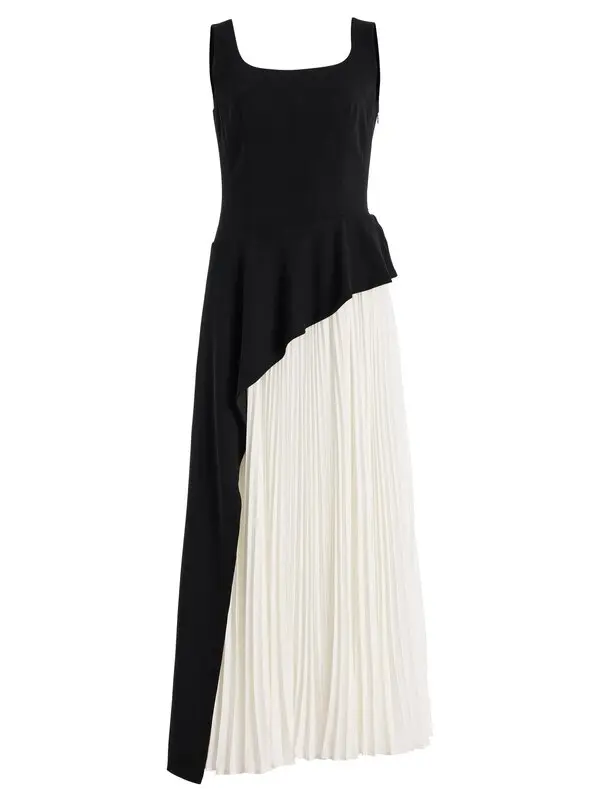 Simkhai Zayla Plisse Midi Dress - Black,white