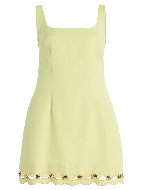 Simkhai Lindley Embellished Linen-blend Midi Dress - Green