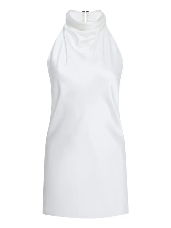 Stella McCartney Cowl-back Satin Halter Top - Ivory