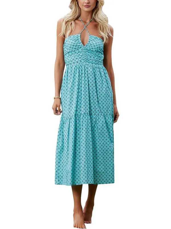 BISHOP + YOUNG Aeries Halter Dress - Morocco Print