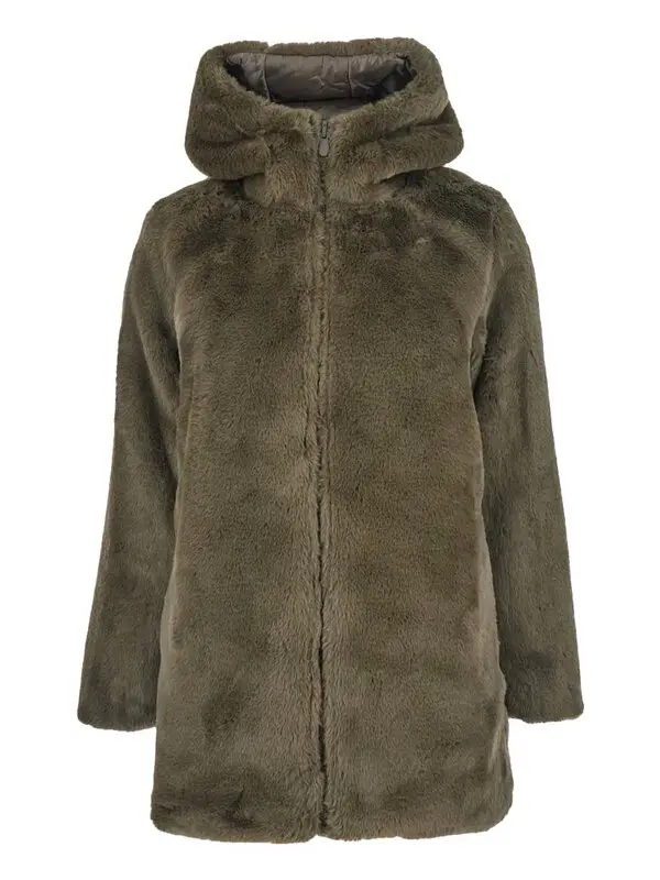 SAVE THE DUCK Bridget Reversible Ecofur Jacket - Brown
