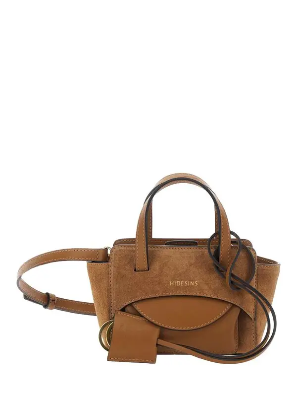 HIDESINS Flap Xs Suede Handbag - Brown