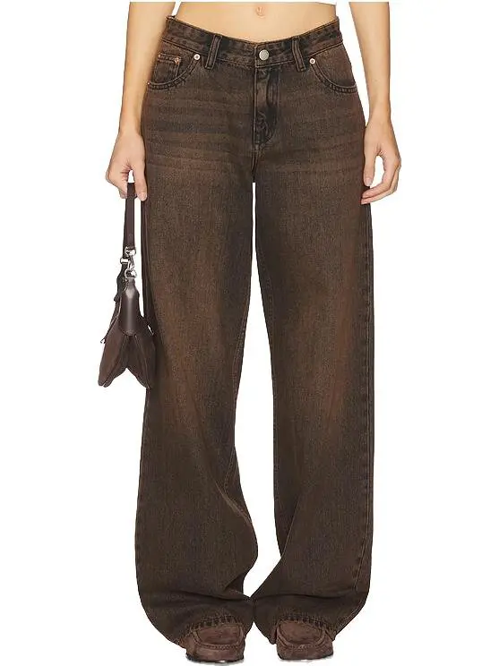DR. DENIM Hill Wide Leg Jeans - Jet Brown Used