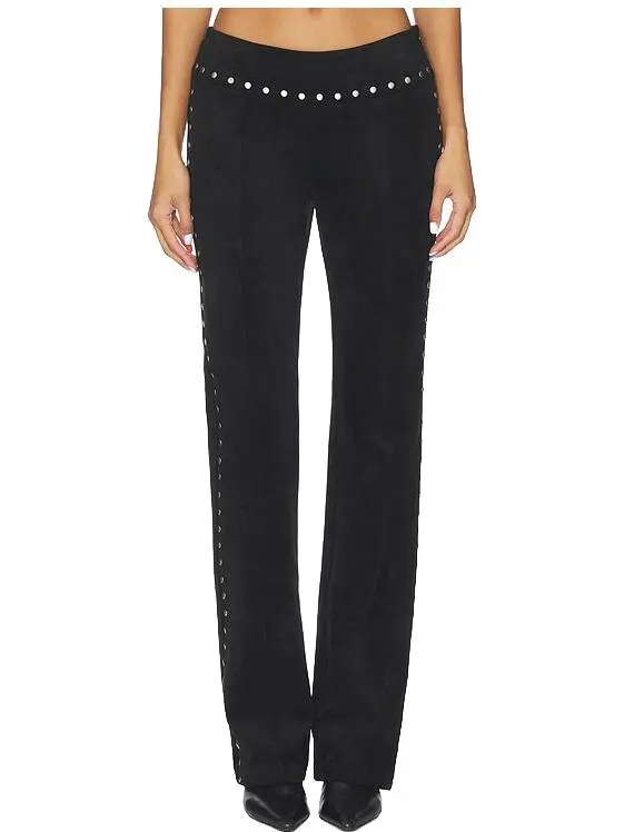 Amanda Uprichard Regency Suede Pants - Black